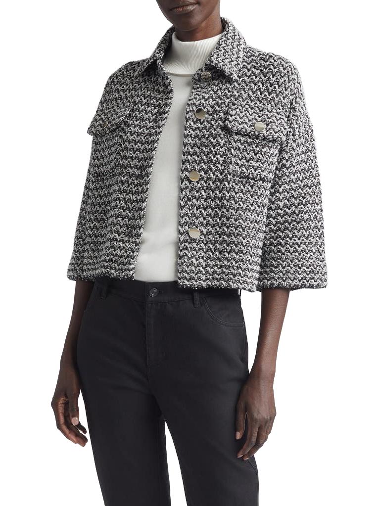 LAFAYETTE 148 NEW YORK Lafayette 148 New York Cotton & Linen Tweed Cropped Jacket